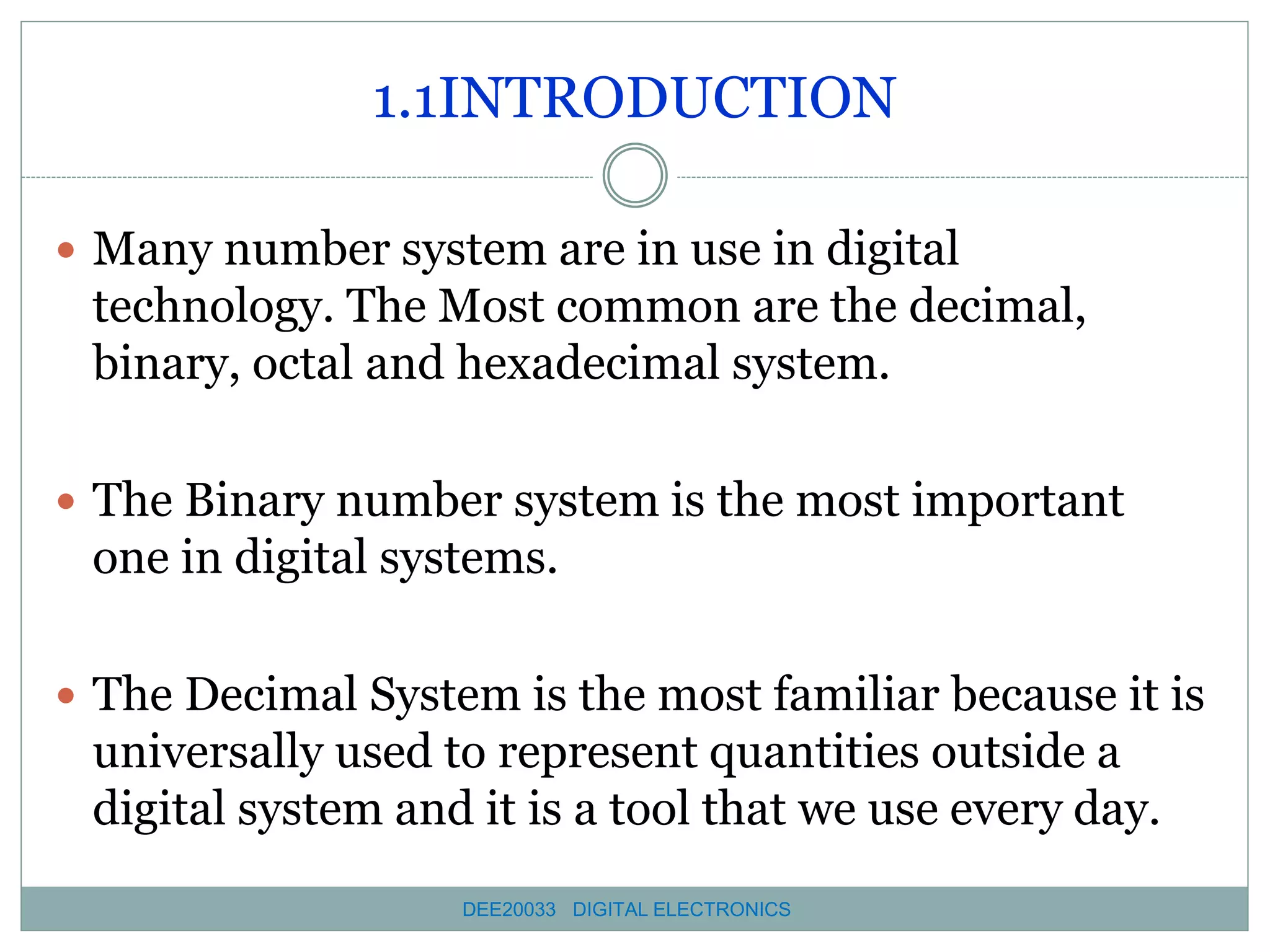 Chapter 1 number and code system sss | PPT