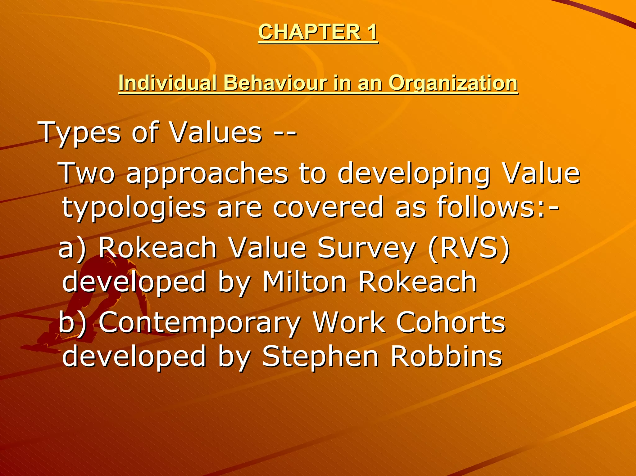 Organisational Behavior: Individual Behavior In An Organization | PDF