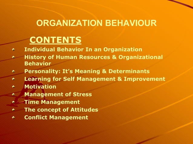 Organisational Behavior: Individual Behavior In An Organization | PDF ...
