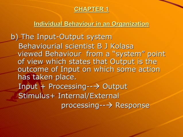 Organisational Behavior: Individual Behavior In An Organization | PDF | Business Administration ...