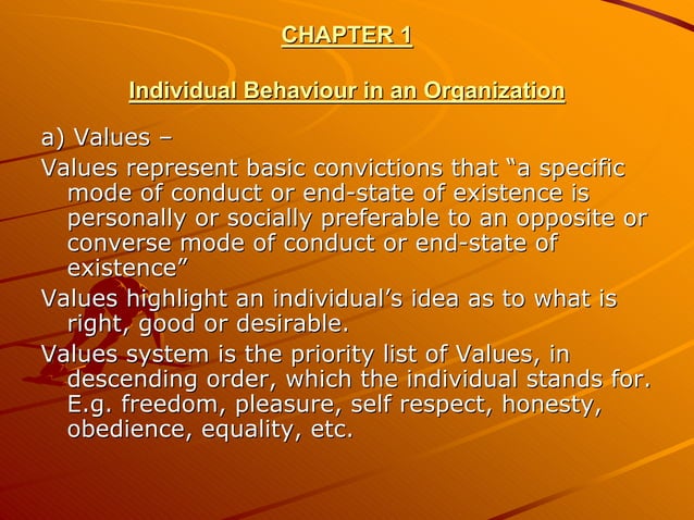 Organisational Behavior: Individual Behavior In An Organization | PDF ...
