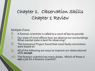 Chapter 1 Observation Skills | PPTX