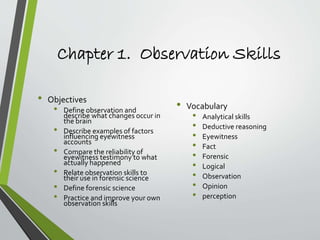 Chapter 1 Observation Skills | PPTX