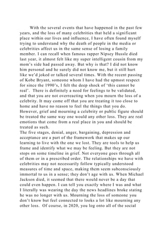 Chapter 1 of Grief observedNo one ever told me that grief felt .docx