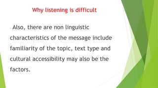 Chapter 1 of how to teach listening | PPTX