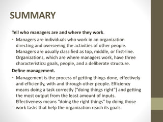 Chapter 1 : Foundations Of Management | PPTX