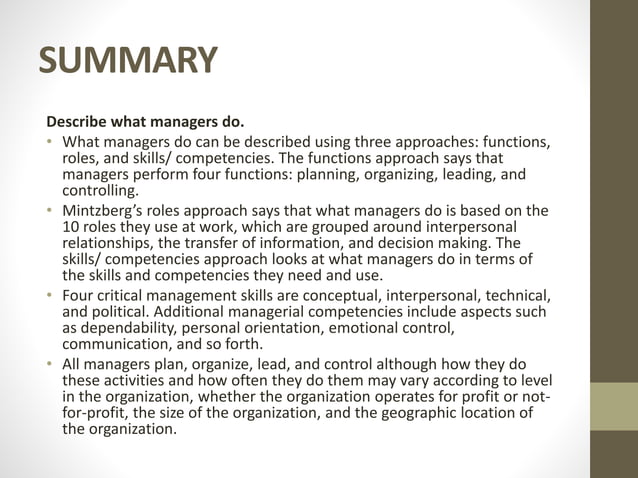 Chapter 1 : Foundations Of Management | PPTX | Executive Leadership ...