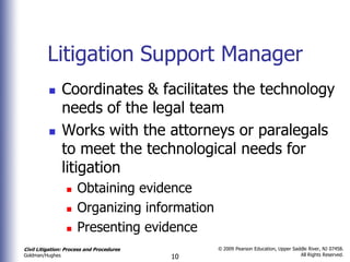 Chapter 1 one paralegal in civil litigation civ lit 2nd | PPTX