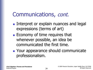 Chapter 1 one paralegal in civil litigation civ lit 2nd | PPTX