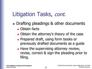 Chapter 1 one paralegal in civil litigation civ lit 2nd | PPTX