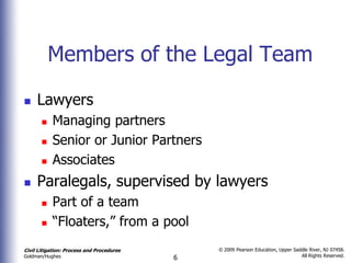 Chapter 1 one paralegal in civil litigation civ lit 2nd | PPTX