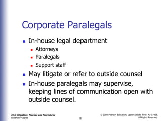 Chapter 1 one paralegal in civil litigation civ lit 2nd | PPTX