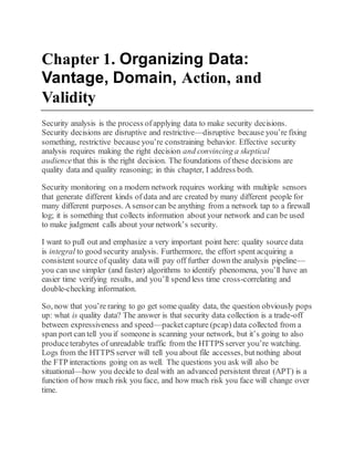 Chapter 1 organizing data vantage domain action and validity | DOCX | Computer Networking ...