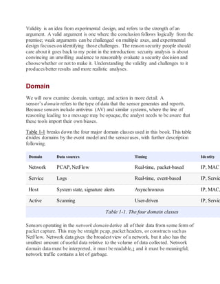 Chapter 1 organizing data vantage domain action and validity | DOCX | Computer Networking ...