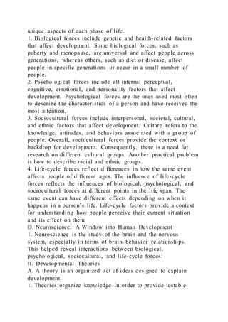 Chapter 1 OutlineI. Thinking About DevelopmentA. What Is Hum | DOCX