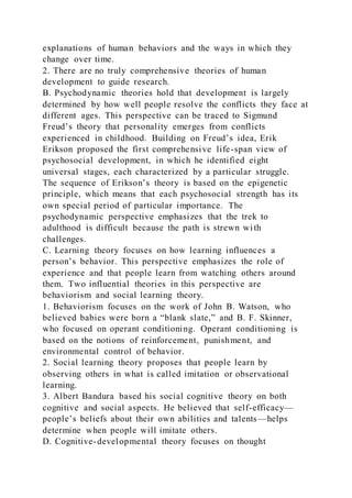 Chapter 1 OutlineI. Thinking About DevelopmentA. What Is Hum | PDF