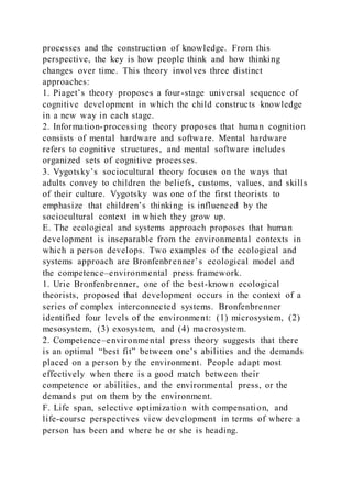 Chapter 1 OutlineI. Thinking About DevelopmentA. What Is Hum | DOCX
