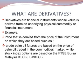 Chapter 1 (overview of derivatives) | PPT