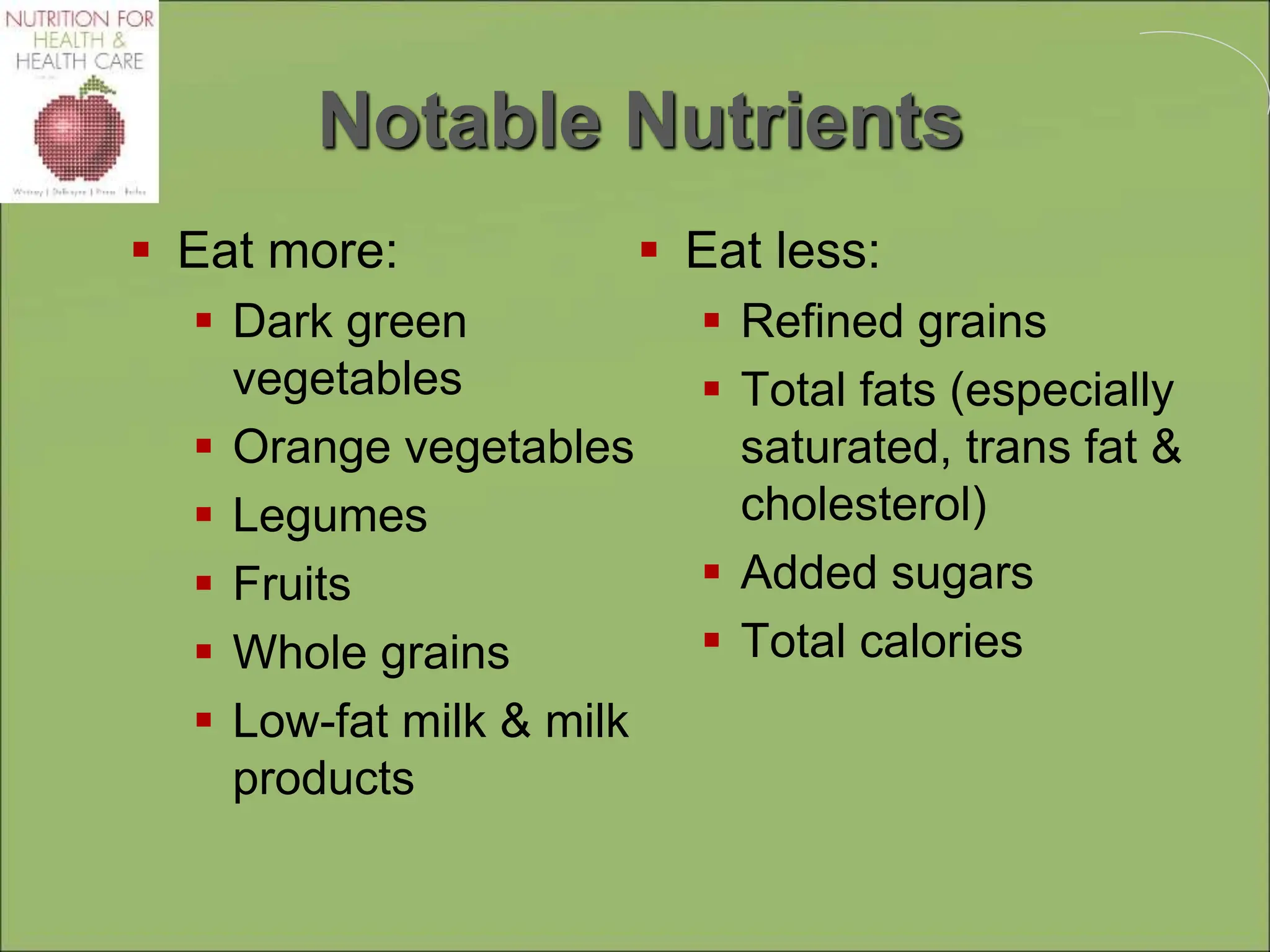 chapter1 Overview of Nutrition and Health.ppt