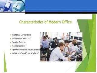 chapter1 overview of OFFICE MANAGEMENT - نسخة.ppt | Business | Business ...