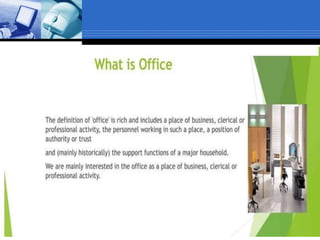 chapter1 overview of OFFICE MANAGEMENT - نسخة.ppt | Business | Business ...