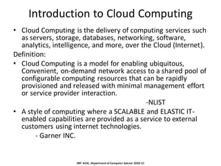 Introduction to Cloud computing | PPT