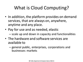 Introduction to Cloud computing | PPT