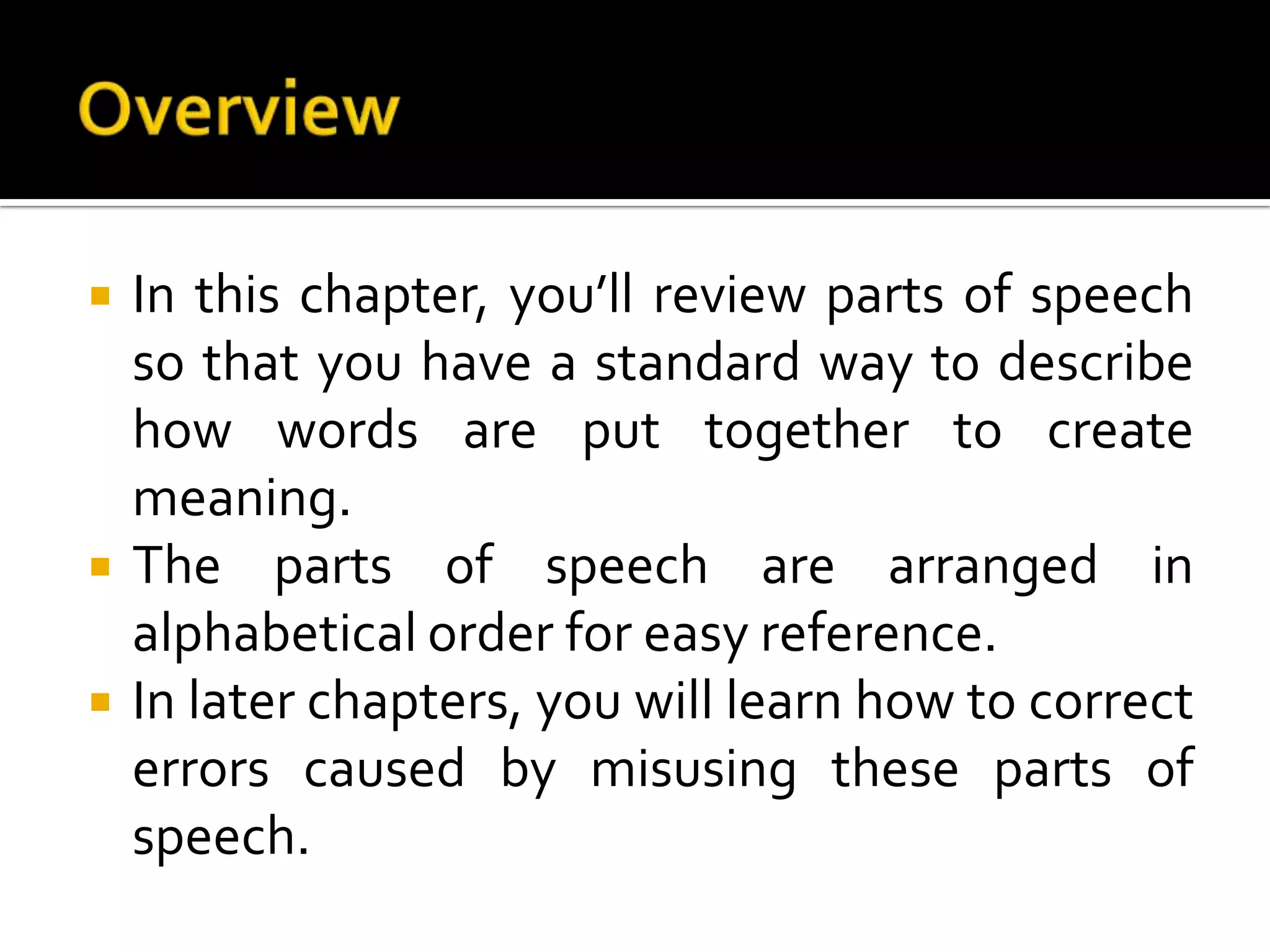 Parts of Speech | PPTX