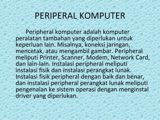 Chapter 1 peripheral | PPT