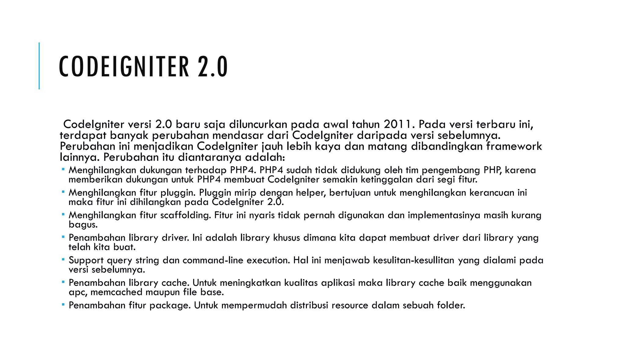 Chapter 1 perkenalan code igniter 2.0 | PDF