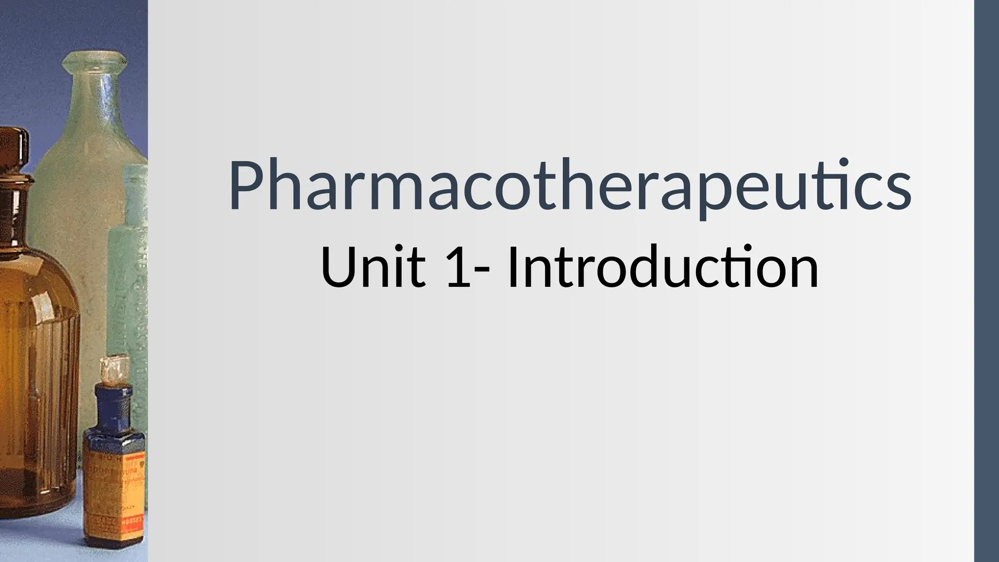 Chapter 1 Pharmacotherapeutics.pptx introduction | PPTX