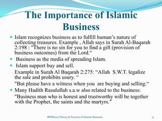 Chapter 1: Philosophy in Islamic Business | PPTX