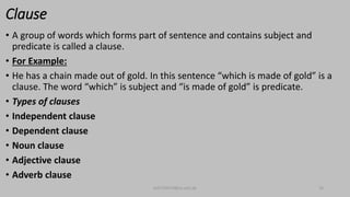Chapter 1 phrase, clause and sentence structure | PPTX