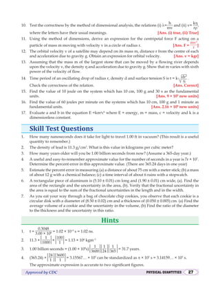 class 11 physical quantities | PDF