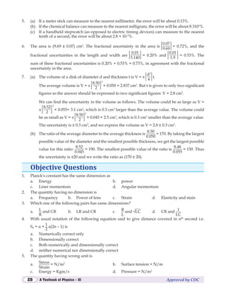 class 11 physical quantities | PDF