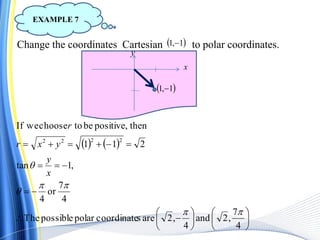 Applied Calculus Chapter 1 polar coordinates and vector | PPTX
