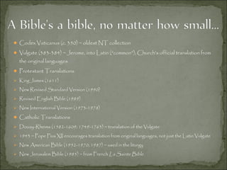 Catholic Interpretation of the Scriptures | PPT