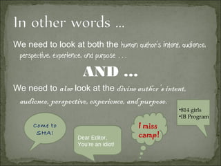 Catholic Interpretation of the Scriptures | PPT