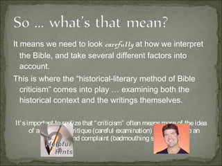Catholic Interpretation of the Scriptures | PPT