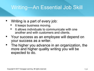 Chapter 1: Getting Started (Kolin's Successful Writing at Work) | PPT