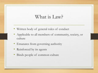 Law and Justice Chapter 1 power point | PPT