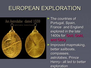 Chapter 1 powerpt - Exploration and colonial era | PPT