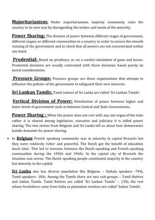 Chapter 1 power sharing | PDF