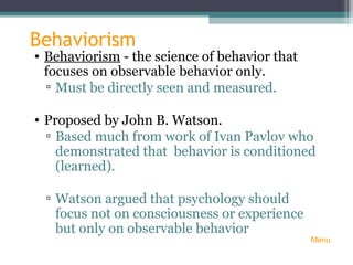 Chapter1pps what is psychology , perspectives | PPT