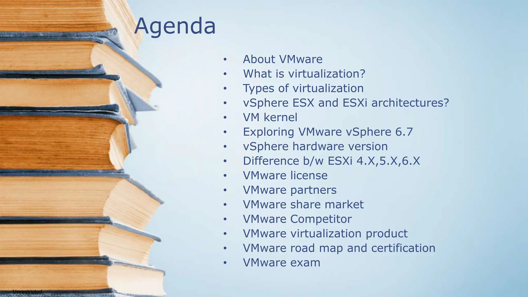 VMware virtualization toipcs ESX and ESXI architecture | PPTX