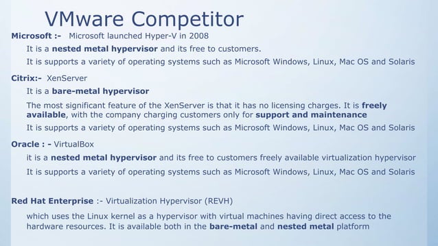 VMware virtualization toipcs ESX and ESXI architecture | PPTX | Operating Systems | Computer ...