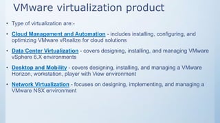 VMware virtualization toipcs ESX and ESXI architecture | PPTX