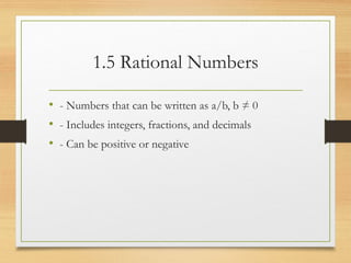 Comprehensive Introduction to Rational Numbers and Integer Operations ...