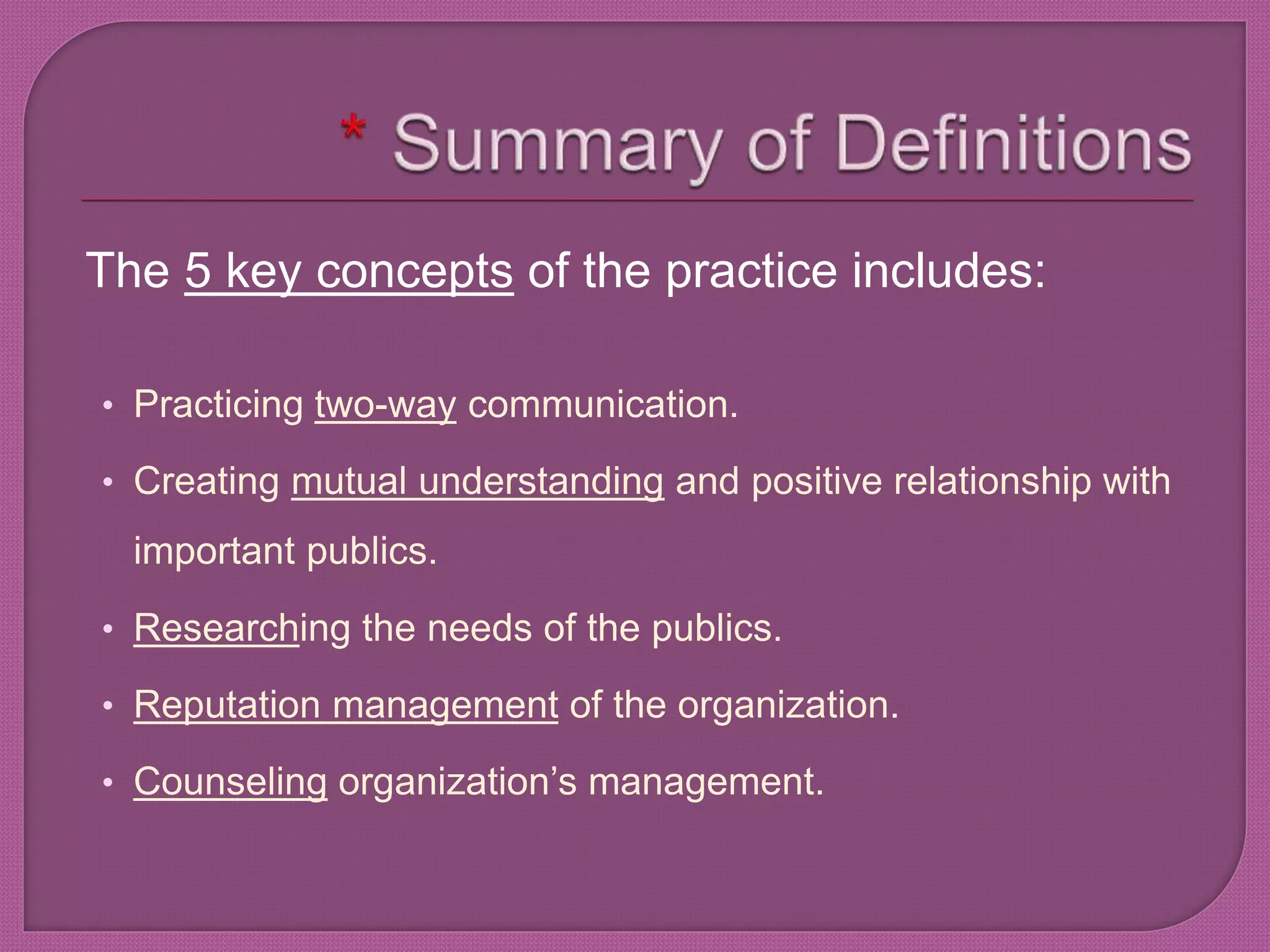 Chapter 1 PUBLIC RELATION | PPT