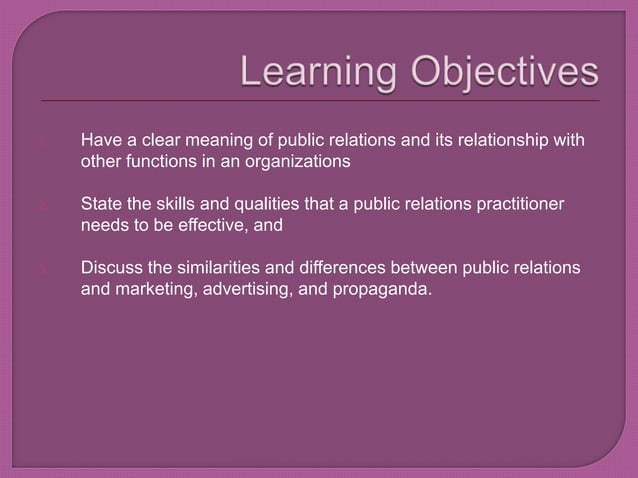 Chapter 1 PUBLIC RELATION | PPT